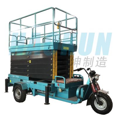 China Electric Self-propelled Three-wheel Free Outdoor Electric Dc Power Tricycle Scissor Lift Platform for Sale for sale
