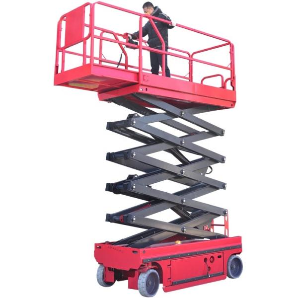 Quality Self-Propelled 8-10m Electric Scissor Lift Truck 300kg Load Aerial Work Platform Table Hydraulic Scissor Lift for Cargo for sale