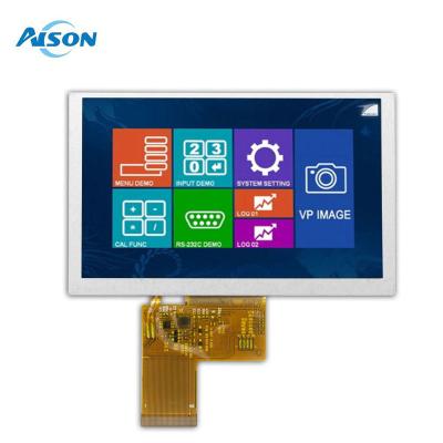 China 5' 800x480 TFT Modulo de Ecrã LCD 5 polegadas IPS LVDS TFT Display 500 Cd/M2 for sale