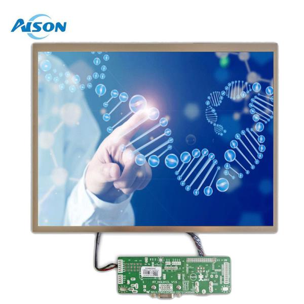Quality 12.1 inch 1024x768 IPS LVDS Industrial TFT Display 650cd/m2 for sale
