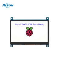 Quality 5 Inch Touch Screen Display 400 Cd/M2 Raspberry Pi LCD Display 800x480 for sale
