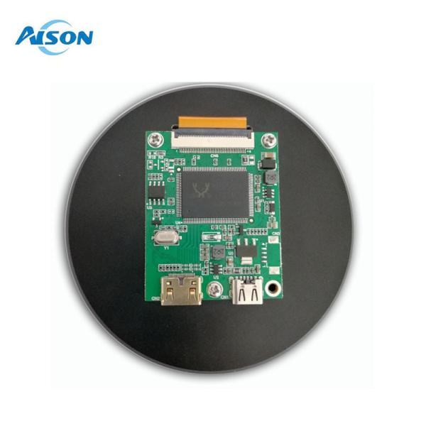 Quality 3.4 inch DSI Round Touch Display, 800 × 800, IPS, 10-Point Touch with HDMI Board for sale