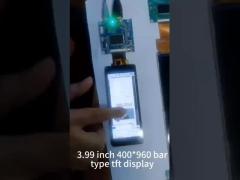 3.99 inch Bar Type LCD Display 400x960 PCAP Touch Screen 40 pin met capacitieve touch