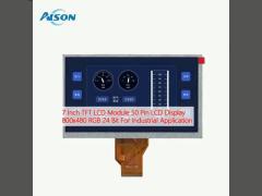 7 polegadas 800x480 TFT LCD Module 50 Pin LCD Display RGB 24 Bit Para Aplicação Industrial