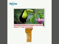 7 polegadas 1024x600 Industrial TFT Display Matriz ativa TFT Color LCD Display