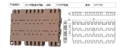Cina Mx500-2 Flusso di reticolazione 27,2 mm per nastro modulare in materiale plastico trasportatore in vendita