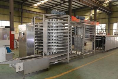 Cina Convogliatore di bottiglie Torre di raffreddamento del pane Industria alimentare Convogliatore a spirale in vendita