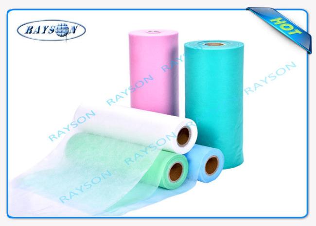 Non Toxic Blue / White Ss Non Woven Medical Fabric Hydrophobic For Bed Sheets