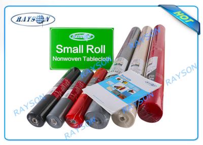 China Biodegradable Disposable PP Non Woven Textiles / Printed Polyester Tablecloths In Roll for sale