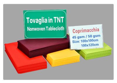 China Multi Color / Multi Gram / 30-80 Gram PP Spunbond Non Woven Table Cover Outdoor Party for sale
