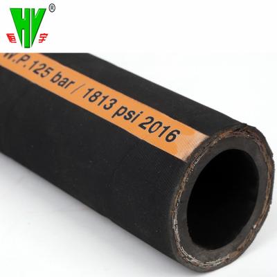 China China rubber hoses manufacturer high pressure braided hydraulic hoses R2AT for sale