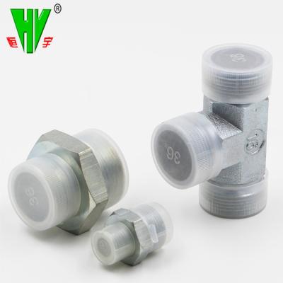 China Hydraulic patch fitting 3 way hose connector hydraulic adaptors for sale
