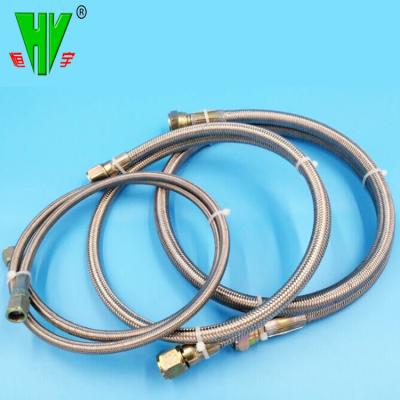 China SAE100 R14 Teflon stainless steel braided corrugated hoses for sale