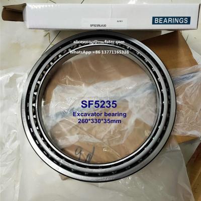 China SF5235  excavator bearing thin section steel cage angular contact ball bearing 260*330*35mm for sale