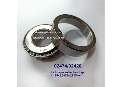 China 02474/02420 automotive differential bearings inch tapered roller bearings 1.125x2.6875x0.875inch for sale