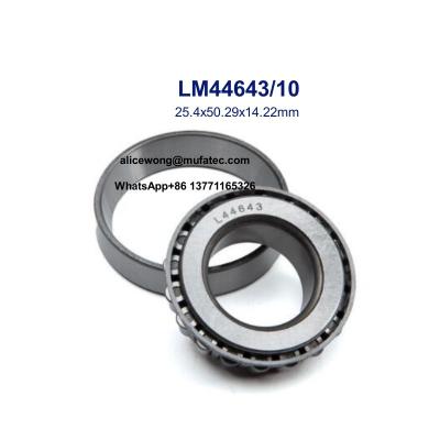 Cina Cuscinetti per autoveicoli LM44643/10 25.4x50.29x14.22mm Cuscinetti a rulli conici in vendita
