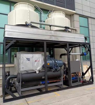 Cina Sistema integrato di refrigeratore industriale a vite da 50 tonnellate HVAC centrale raffreddato ad acqua in vendita