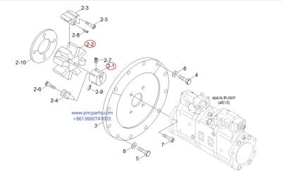 Cina Assy 240K 1NB-13030 dell'accoppiamento 11NB-13010 per l'escavatore R480-9 del cingolo di Hyundai in vendita