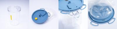 China Disposable Medical 1500ml 2500ml Suction Liner Bag-Suction Liner and Canister 1500cc With Solidifier for sale