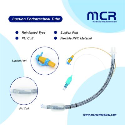 Chine Reinforced Suction Endotracheal Tube With PU Cuff à vendre