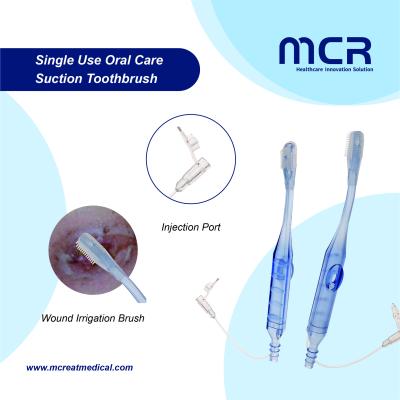 China Medical Wound Irrigation Brush With Injection Port For Injecting Saline for sale