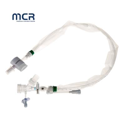 China 'Y' Adaptor Push Switch Closed Suction Catheter With Double Swivel Connector for sale