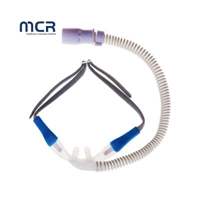 China Soft PVC Material High Oxygen Nasal Cannula With Flex Tube for sale