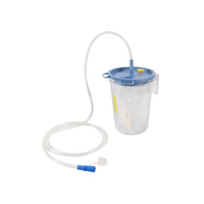 China Disposable 1500ml/2500ml Suction Liner Bag and Canister with Medical Grade PVC for Waste Collection and Prevent Backflow for sale