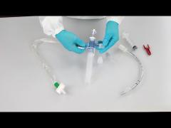 Health Care Disposable  Closed Suction System with Aotomatic Flushing T Piece Medical Use 72hrs for Adults
