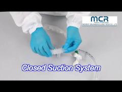 Disposable L-Piece Closed Suction Catheter 72H Double Swivel Elbow 14FR