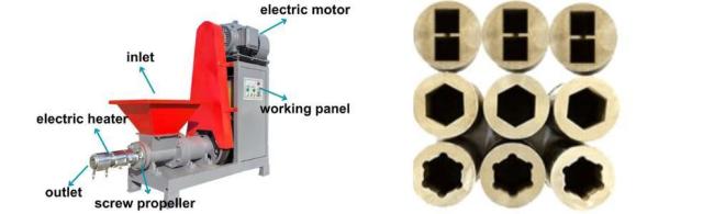 Commercial Wood Log Charcoal Briquette Machine Rice Husk Extruder Making Machine Price