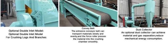 Wood Timber Mill Electric Serviceable Coconut Shell Wood Sawdust Crusher Machine