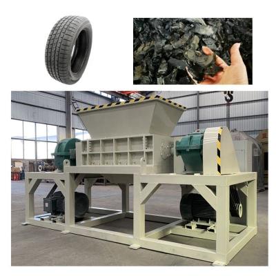 China Recycling Scrap Car Truck Tires Dual-Shaft Shredder with Rotating Mesh and Performance for sale