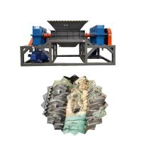 China Double Shaft Textile Shredder Machine 18.5kW Fabric Shredding for Soft Materials for sale