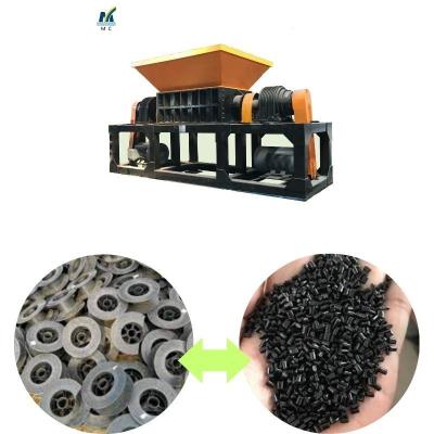 中国 二重軸 ゴム廃棄物 プラスチックボトル 大きな青いバレル 破片機器 販売のため