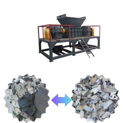 China PVC PP PE Plastic Scrap Double Shaft Shredder Machine voor eindproduct 10-200 mm Blocks Te koop