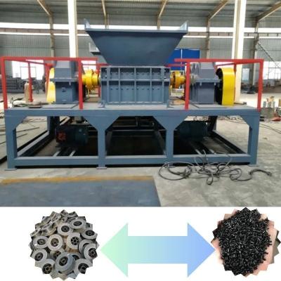 China Doppelschacht schroefdraadvermalers Plastic crusher machine voor het versnipperen van textiel afval Te koop