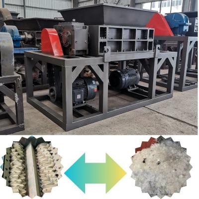 China Double Hob Shredder Machine voor het versnipperen en recyclen van schrootwol film/zacht materiaal Te koop