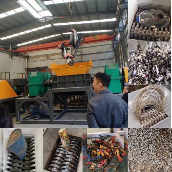 Quality Scrap Iron Barrel Metal Products Auto Parts Shredding Recycling Equipment with 22kw*2 for sale