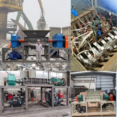 China 2024 Waste Double Scrap Metal Double Shaft Shredder MCS-800 with Capacity 1-2t/H for sale