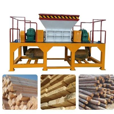 中国 2000kg/H 木材粉砕機 木材パレット用のダブルシャフト・シュレッダー機 電源 販売のため