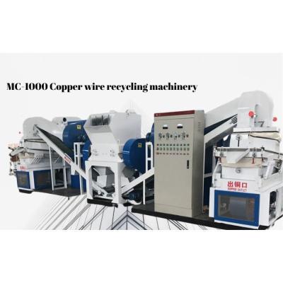 China High Power Scrap Cables Copper Wire Granulator Recycling Machine Separator for 24 Hours for sale
