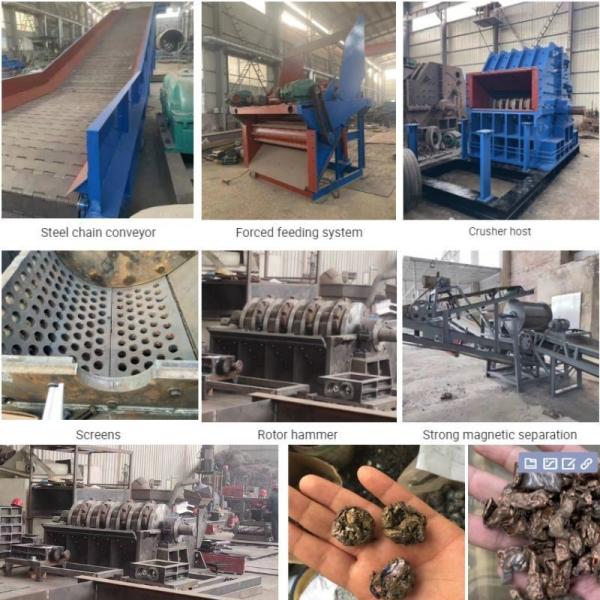 Quality Metal Crusher Machine for Scrap Metal Crushing Customization Final Product Metal Block for sale