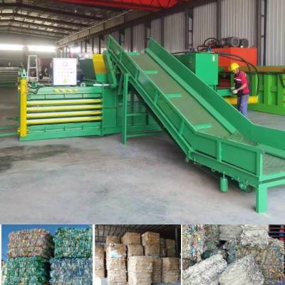 China Baler hidráulico horizontal para roupas usadas Silos de pinho Alfalfa Construção durável à venda