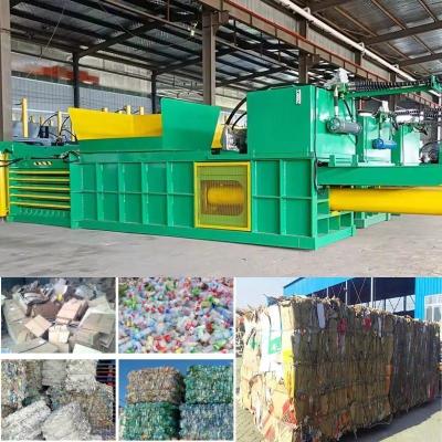 China Baler hidráulico horizontal para roupas usadas Silos de pinho Alfalfa Construção durável à venda