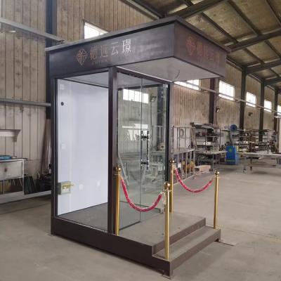 China Mobile Telescopic Security Booth with Wheel Design and Steel Material for Easy Relocation for sale
