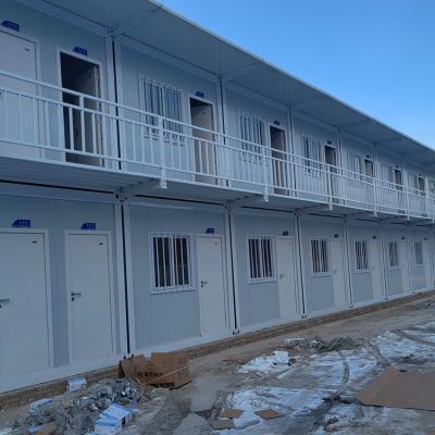 China Air Vents Standard Container House Double Storey Fireproof With Steel Construction And Plywood Floor for sale