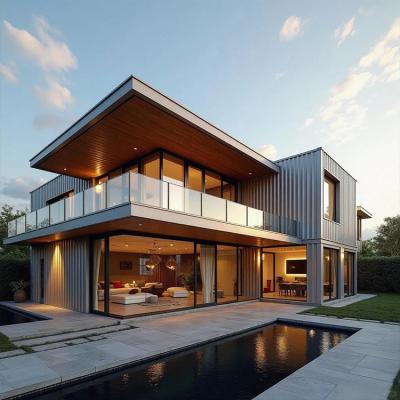 China 15-25 anos Vida útil Casa de contêiner dobrável pré-fabricada de aço leve com piso laminado / azulejo / tapete à venda