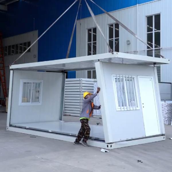 Quality Fireproof Assembly Required Folding Shipping Container House Space Saving for sale