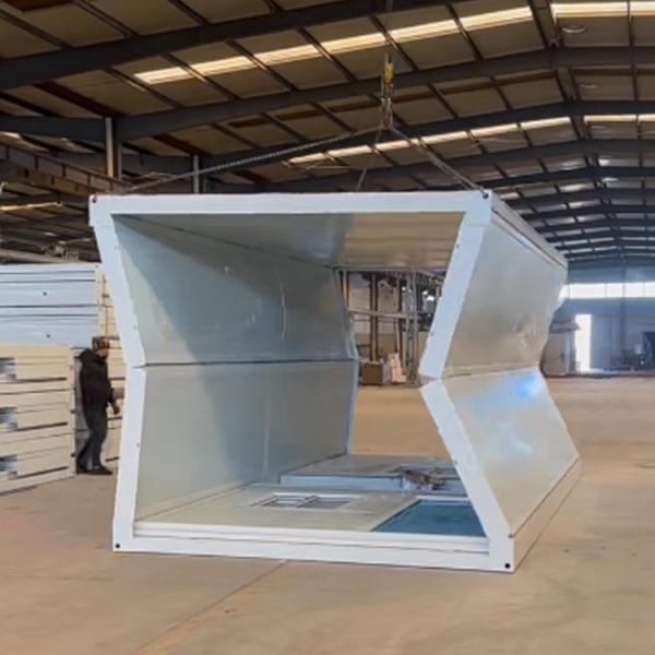 Quality Living Room Folding Caravan Container House Modern Style With Plastic Steel Windows for sale